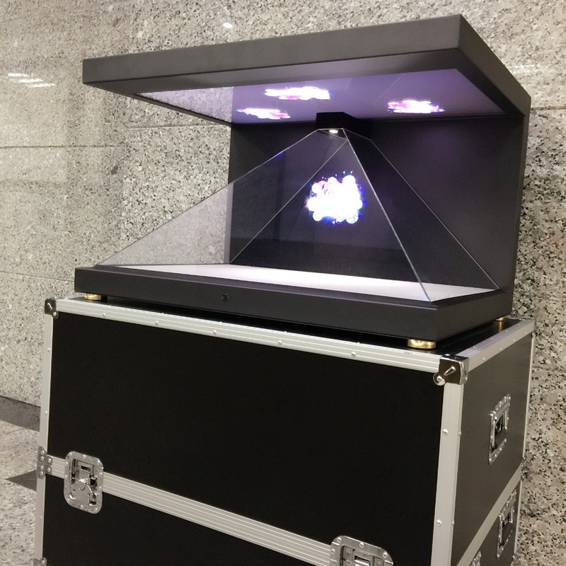 270° 3D Holographic Pyramid Display Showcase Hologram Box - Buy ...